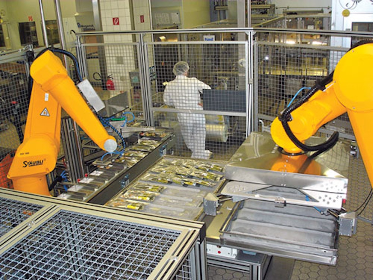 Robots handle sensitive parenteralia bags in pharma facility ...