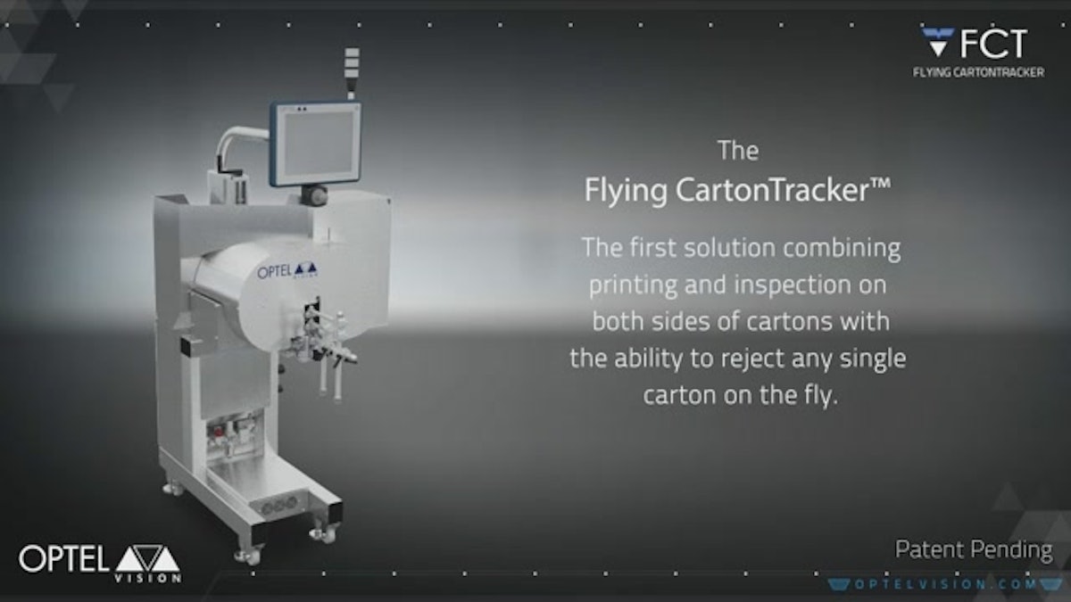 Optel Vision cutting-edge carton serialization system handling products ...